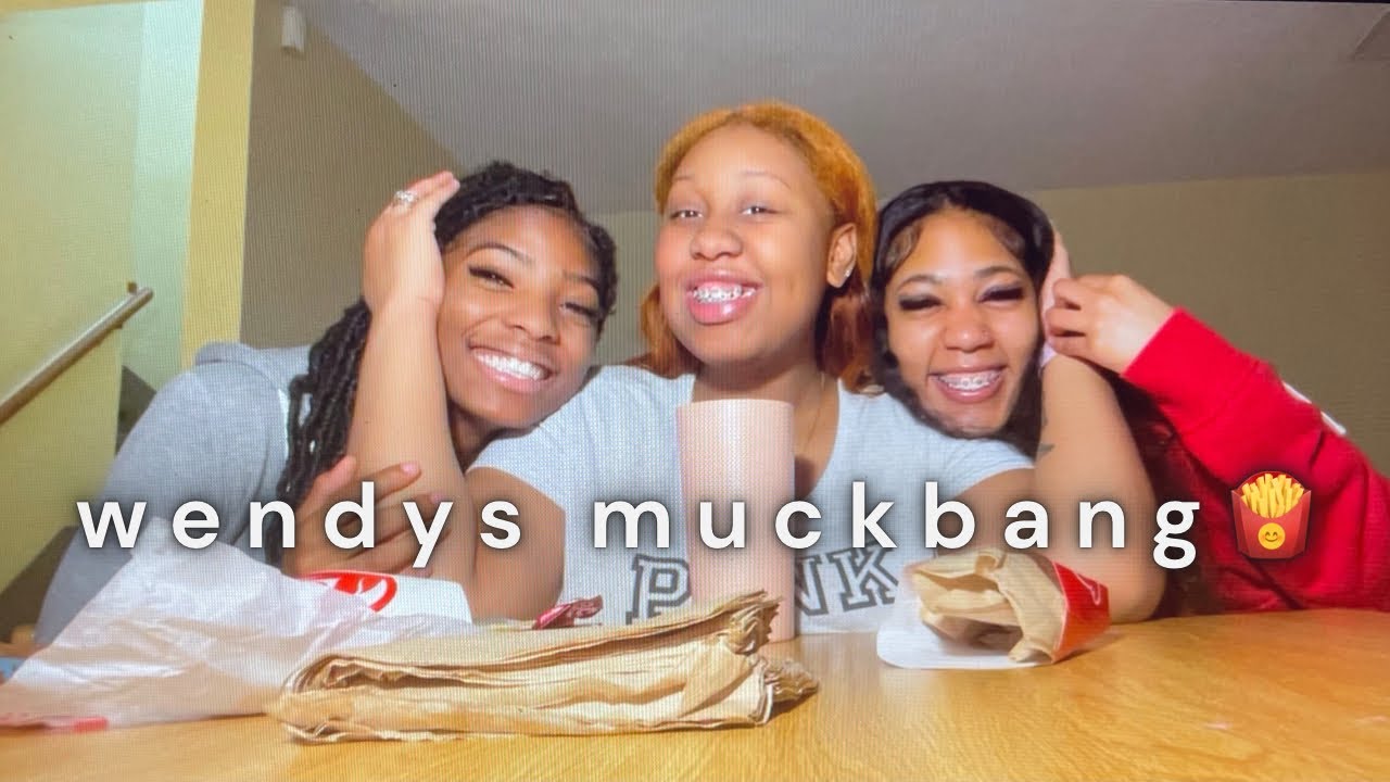 Get to know us, college talk, & more|wendys mukbang - YouTube