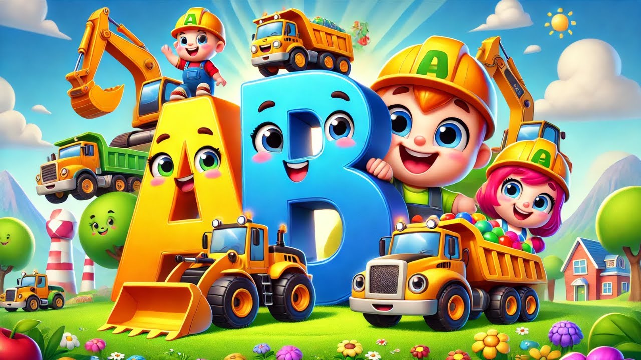 ABC Vehicles Song Learning for Toddlers with Construction Vehicles ...