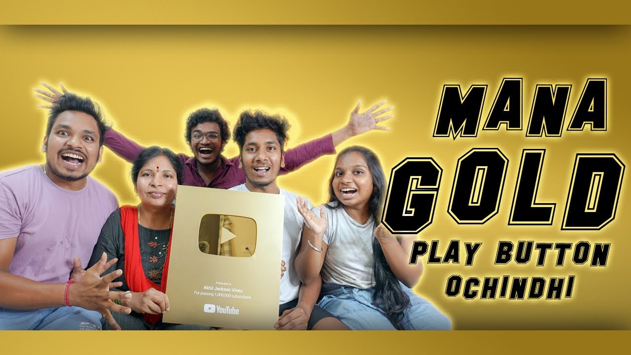 Mana Gold Play Button Ochindhi | Akhil Jackson - YouTube