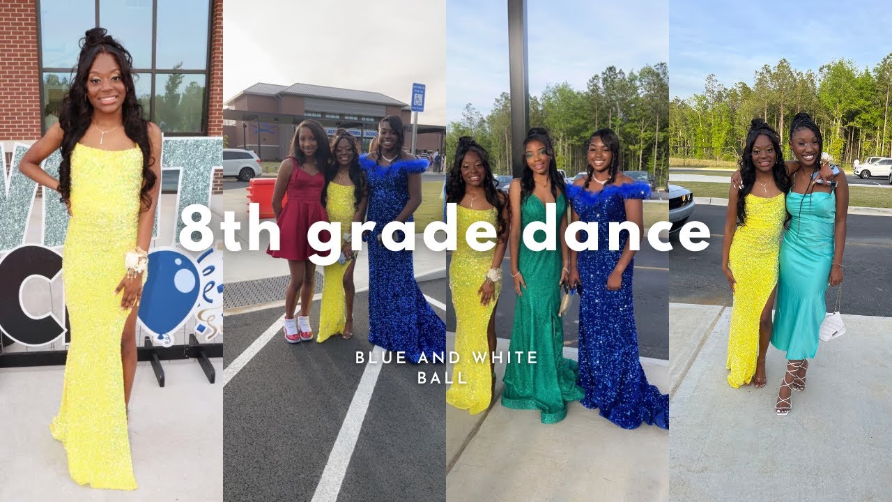 Blue and white ball/8th grade prom - YouTube