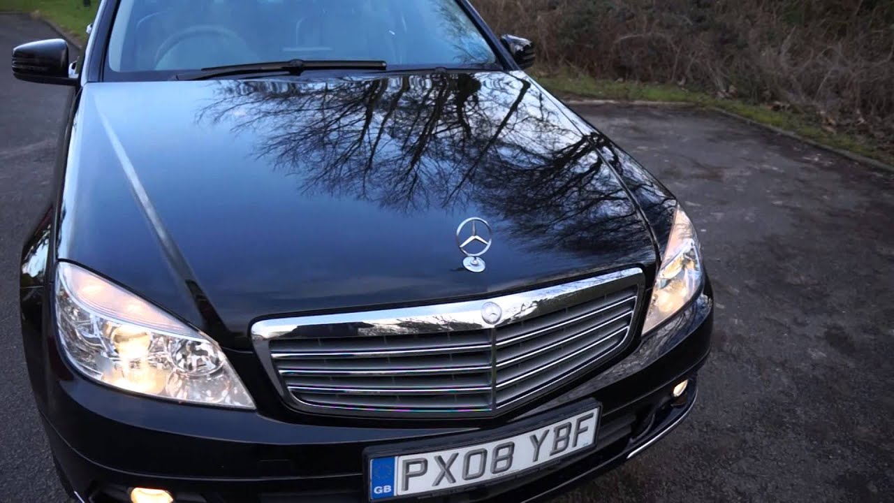 2008(08) MERCEDES C350 ELEGANCE 3.5 V6 SALOON AUTOMATIC BLACK - YouTube