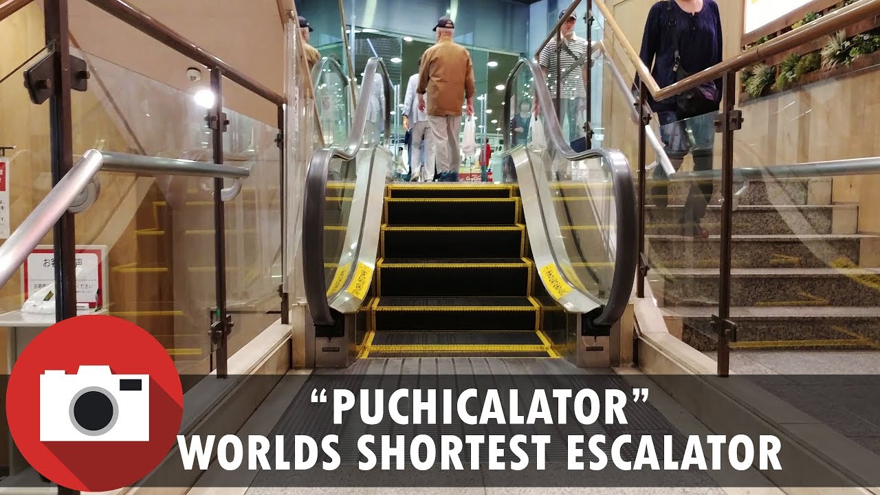Walking from Kawasaki Station to the shortest escalator in the world ...