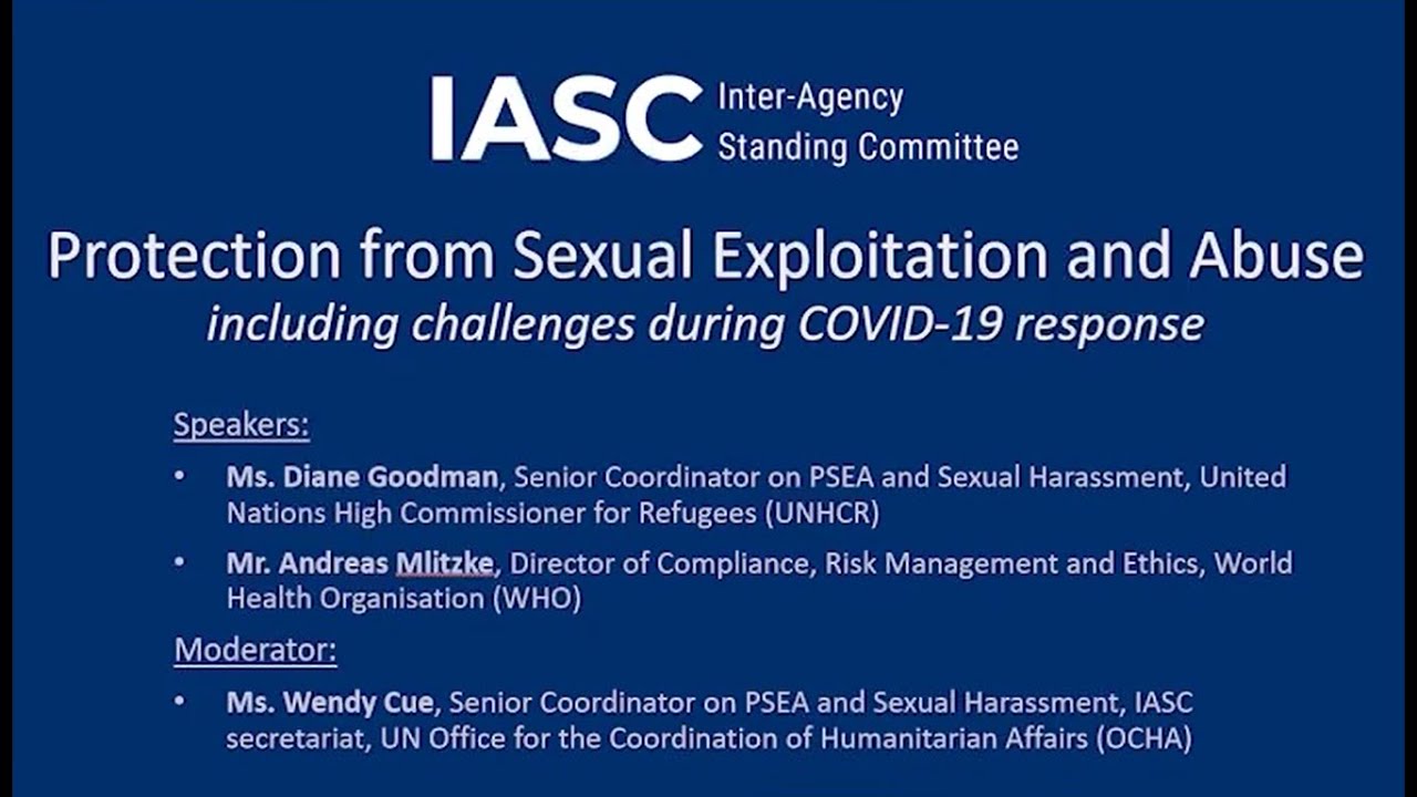 IASC Briefing on PSEA including during COVID-19 - YouTube