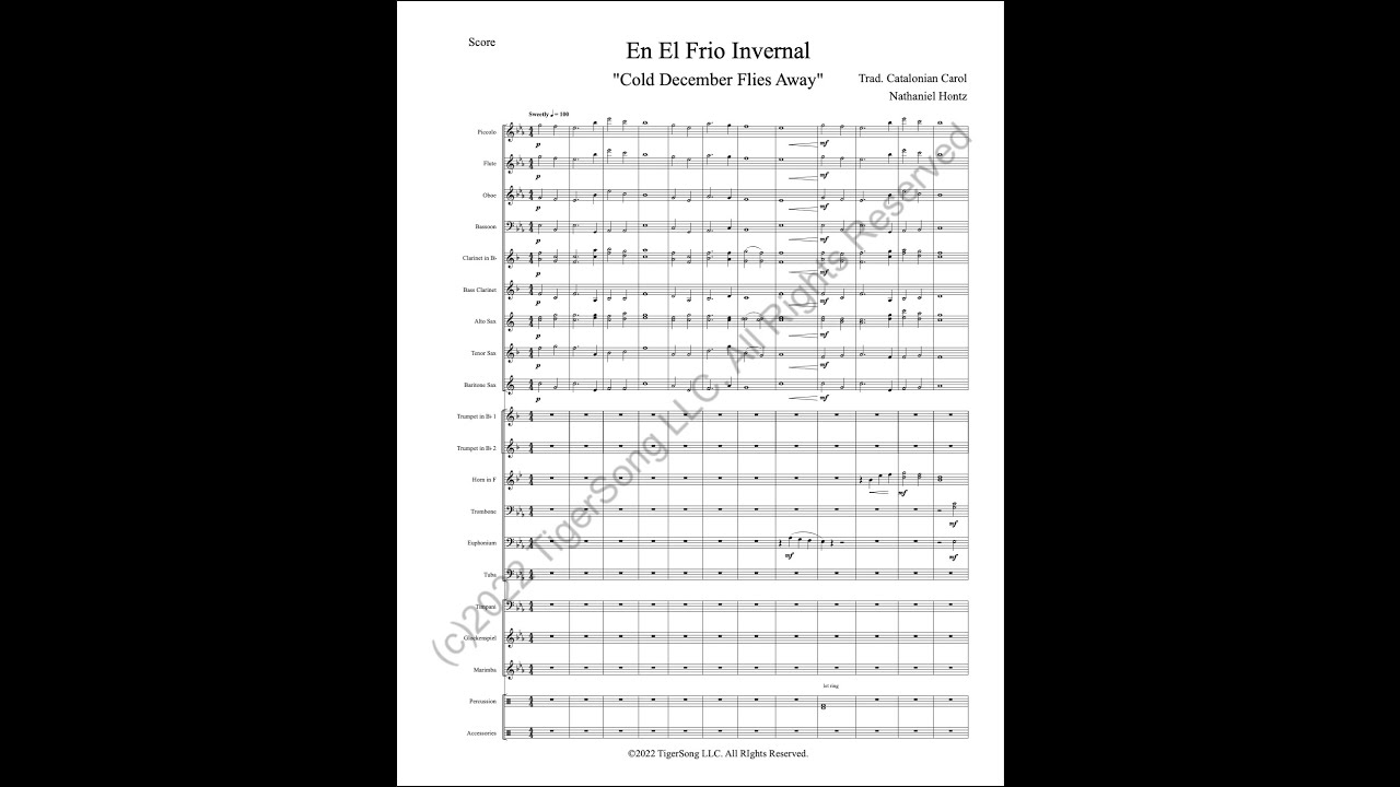 En El Frio Invernal (Cold December Flies Away) for Concert Band - YouTube