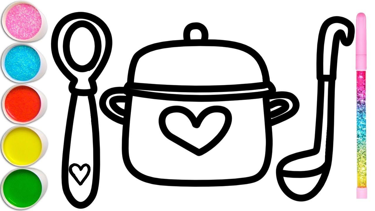 How to draw a pot for children - YouTube