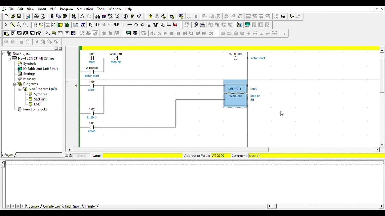 Keep Instruction CX Programmer Omron PLC - YouTube
