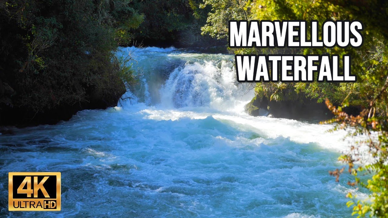 Marvellous Waterfall Scene 4K - Peaceful Nature Film - YouTube