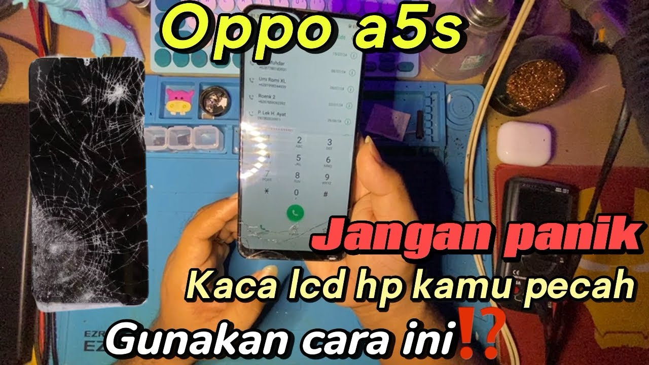 Solusi kaca layar hp retak tanpa ganti LCD , tonton sampai selesai ...
