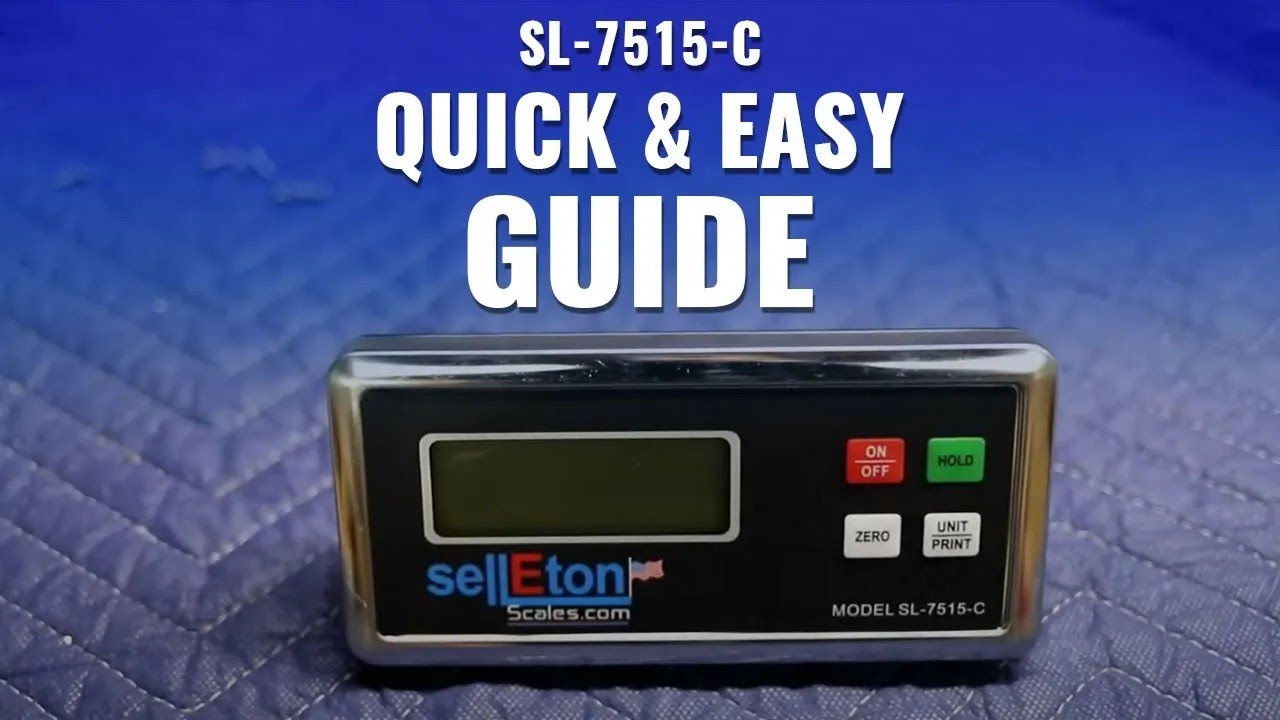 SL-7515-C Indicator Factory Reset Demonstration | Selleton Scales - YouTube