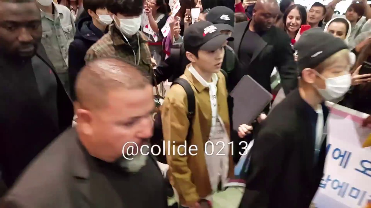 EXO at Dubai International Airport 16012018 [1080p] - YouTube