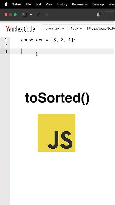 toSorted в javascript #js #javascript #it #dev - YouTube