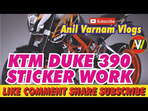 KTM Duke 390 Sticker Work | KTM Duke 390 Modification | Duke Graphics ...