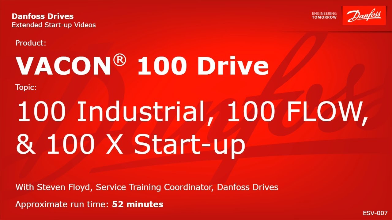 VACON® Drives: 100 Industrial, 100 FLOW, & 100 X Drive Start-up - YouTube