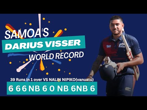 World Record Broken in T20 Cricket by Darius Visser - YouTube