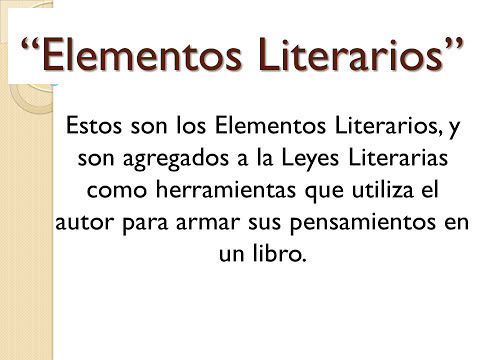 Elementos Literarios. - YouTube