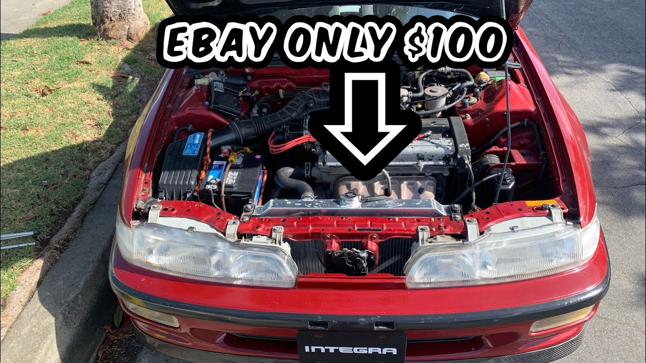 INTEGRA DA9 EBAY ALUMINUM RADIATOR!!! - YouTube