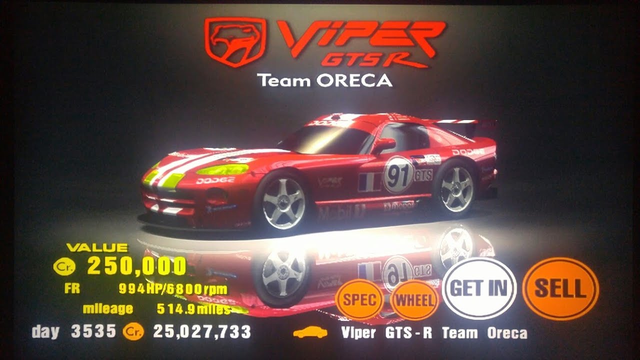 Gran Turismo 3: Dodge Viper GTS-R Team Oreca Race Car - Competitive ...