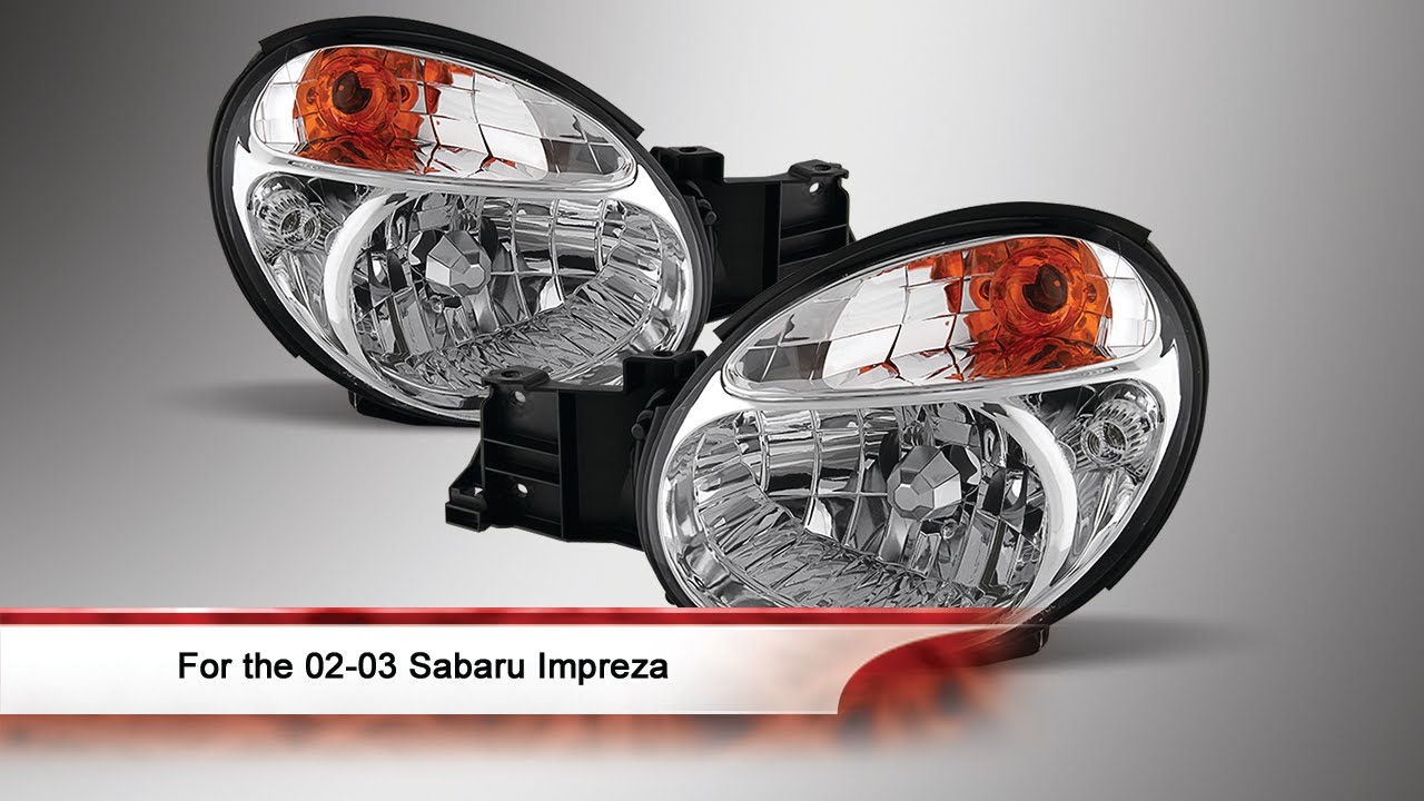 02-03 Sabaru Impreza, Outback, and WRX Crystal Headlights - YouTube