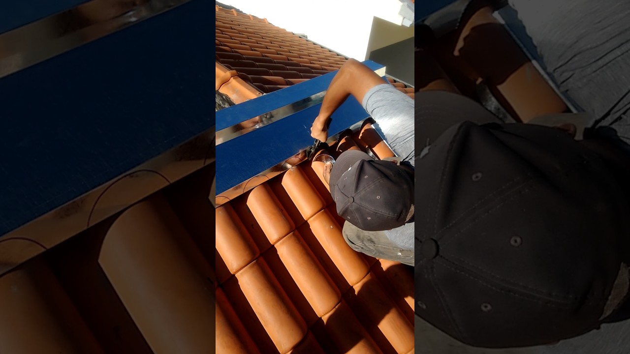 Como fazer corte da calha em telha. - YouTube