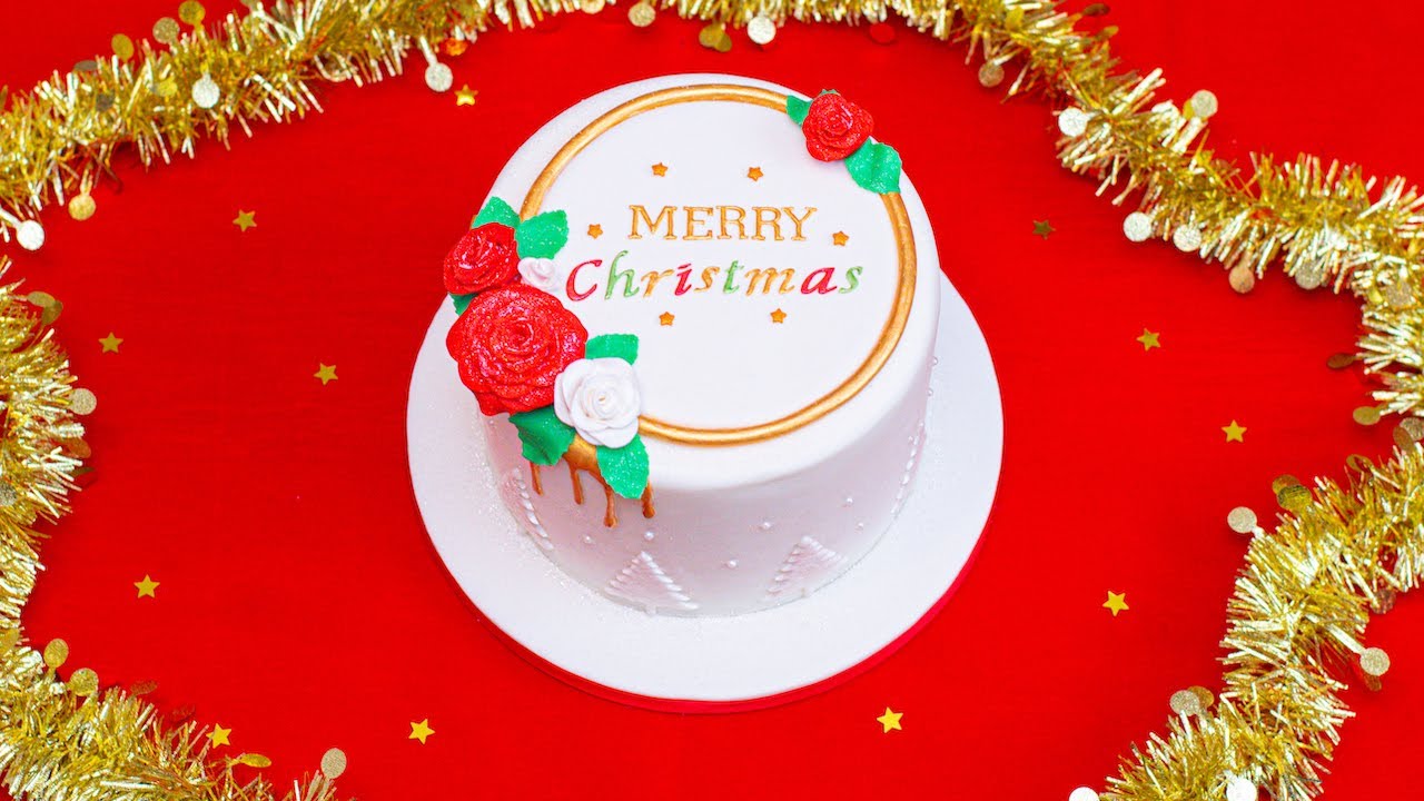 Christmas Rose Cake - YouTube