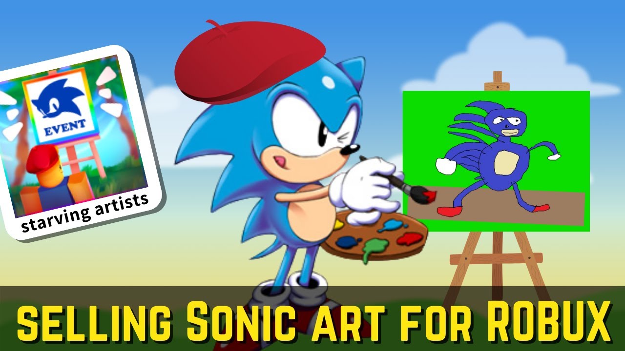 Sonic themed booth on Starving Artists (Roblox NFT?) - YouTube