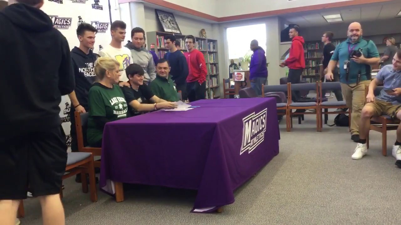 2018 Lake Erie College Signing of Brandon Seiler - YouTube