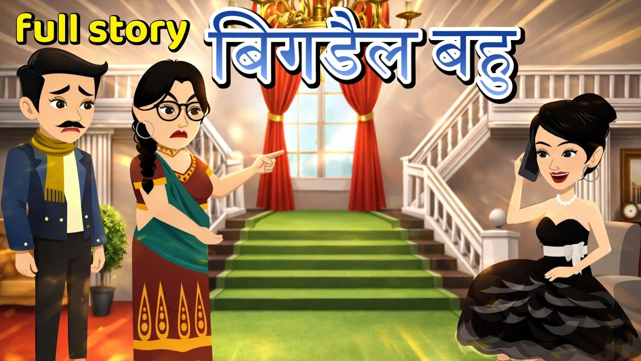 बिगड़ैल बहु Full Story | Hindi Kahani | Cartoon Kahani | Moral Kahani ...