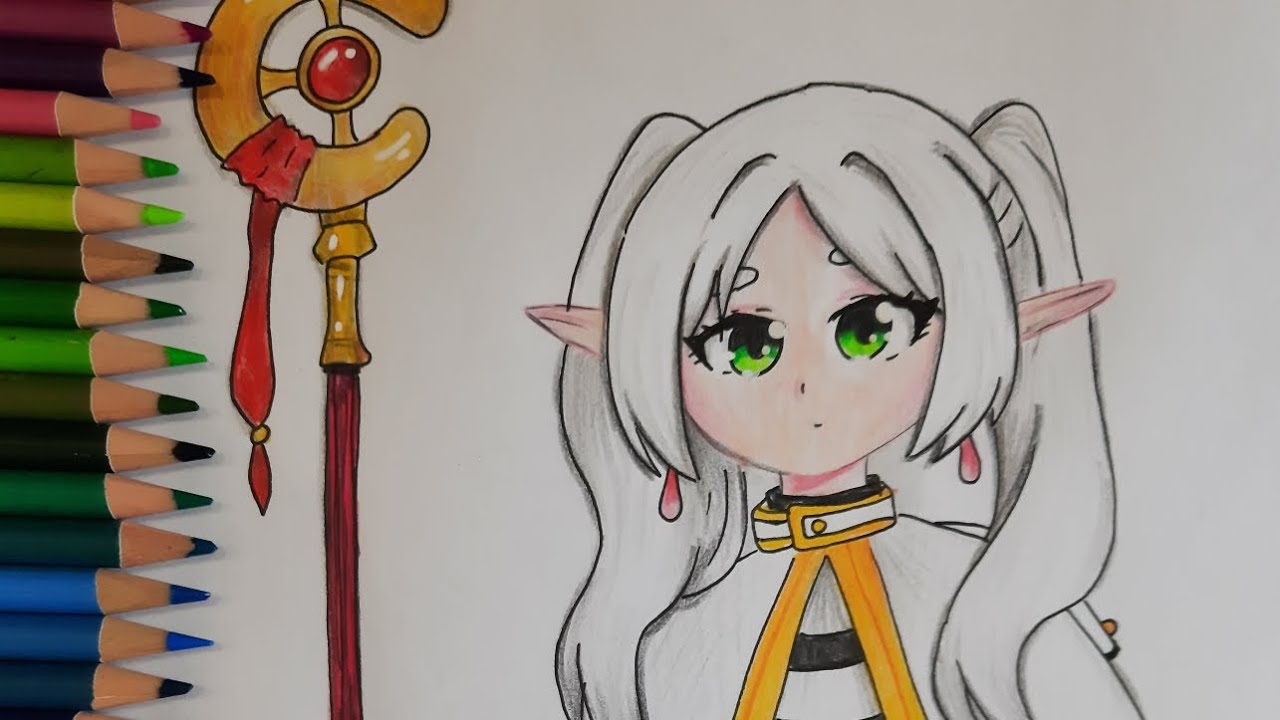 wizard girl drawing! (love painting) - YouTube