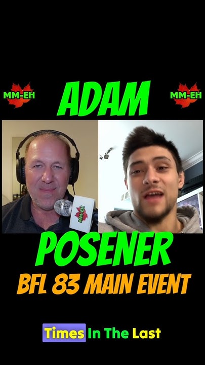 Adam Posener's Incredible Two Year Journey From Amateur To BFL 83 Pro Title Fight MM-EH #shorts ...