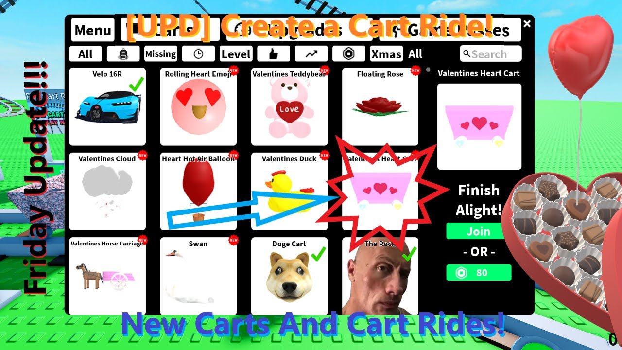 New Carts And Cart Rides! [UPD] Create a Cart Ride! Friday Update ...