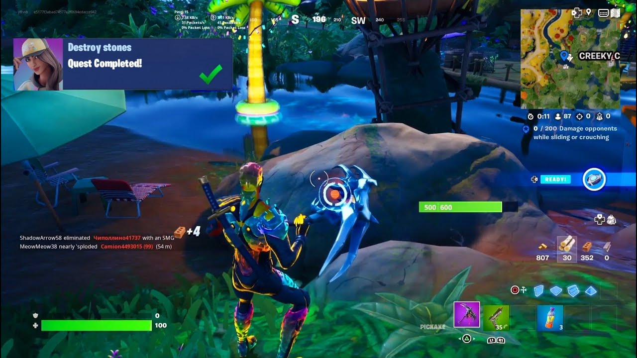 Fortnite - Destroy Stones (Summer Escape Challenges) - YouTube