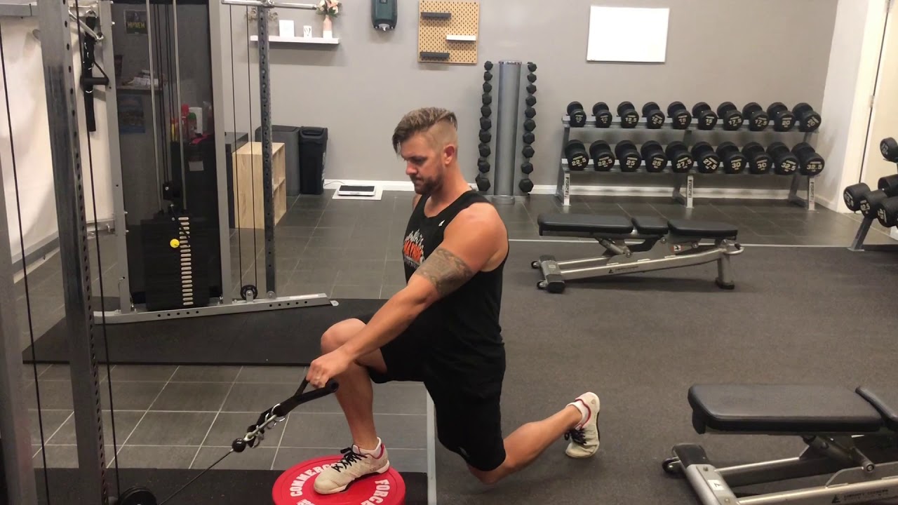 Cable FFE Split Squat | Demonstration \\ Mayhem Fitness - YouTube