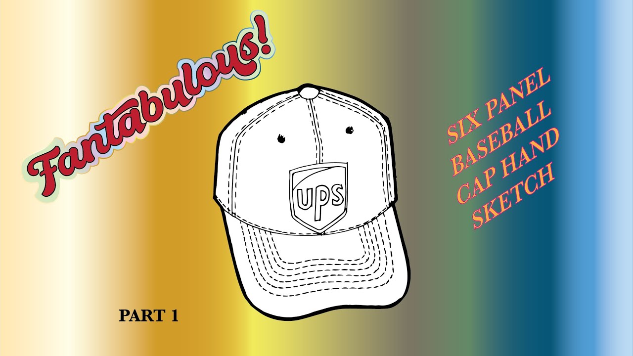 Hat Sketch Tutorial - 6 panel baseball cap hand sketched in pencil and ...