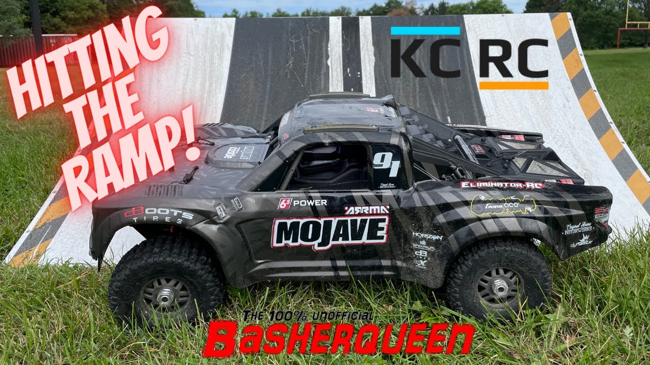 Arrma Mojave EXB Hitting the KC RC Ramp (Full BasherQueen Upgrade ...