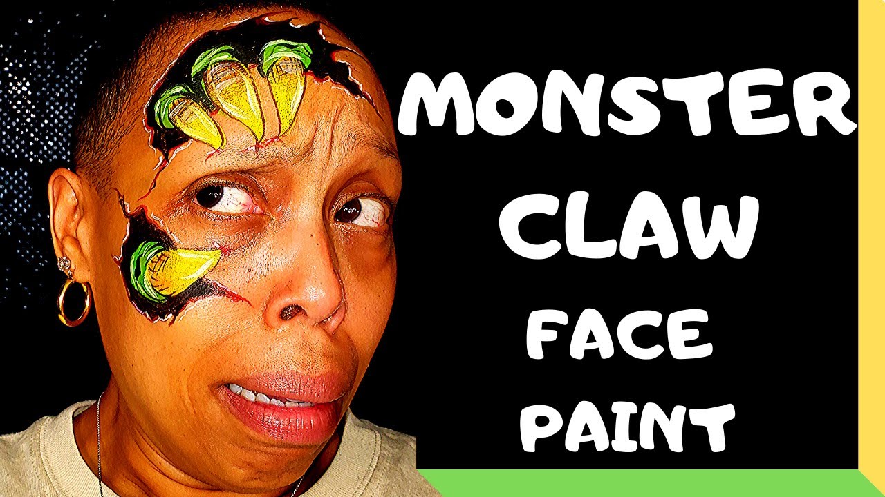 Monster Claw Face Paint - YouTube