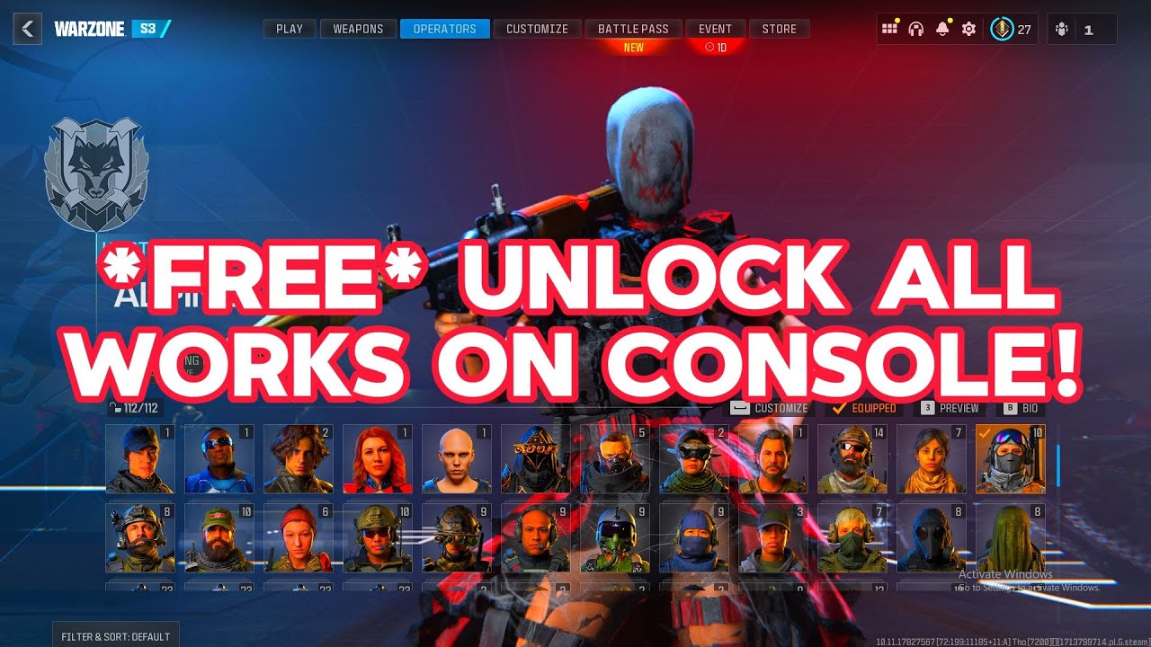 *FREE* Unlock All For Warzone3 And Modernwarfare3 ( Works On Console ...
