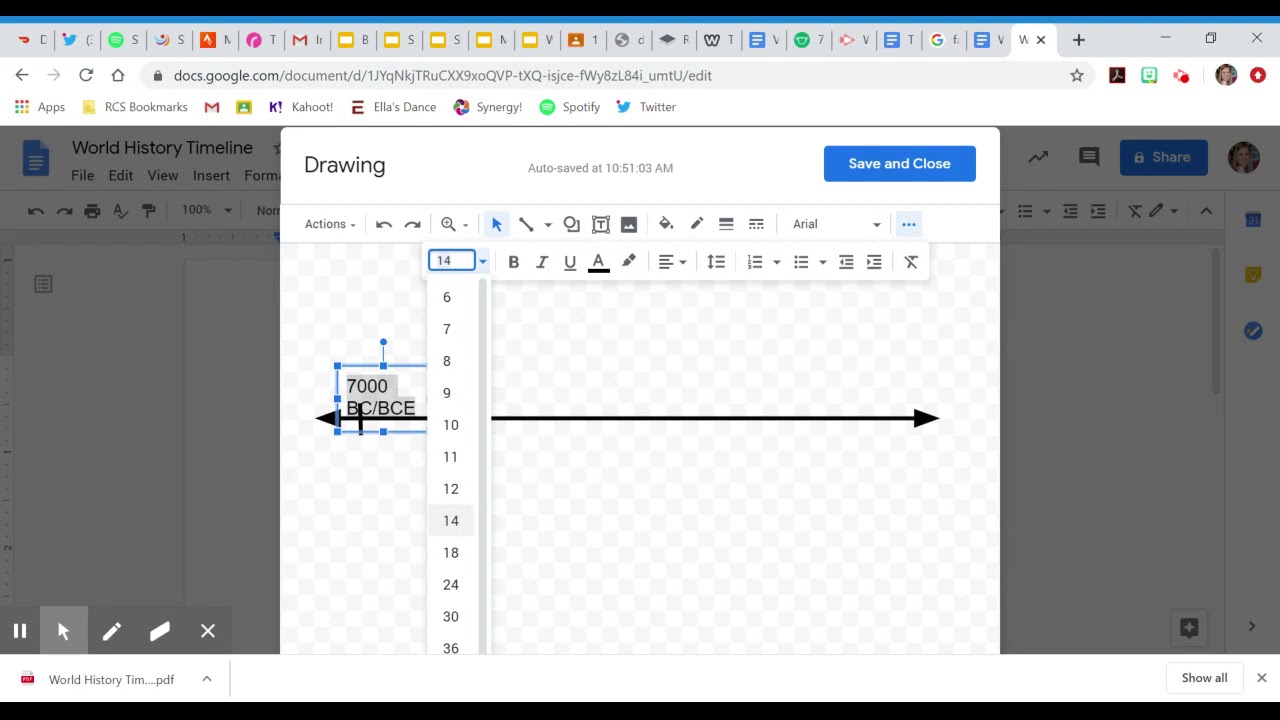 Timeline Creation on Google Docs - YouTube