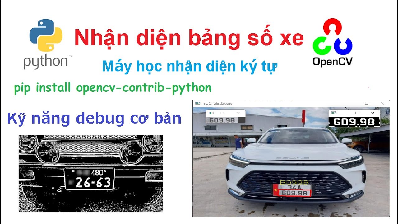 Python - Opencv: Nhận diện bảng số xe và nhận diện ký tự alpahbet - marchine learning. - YouTube