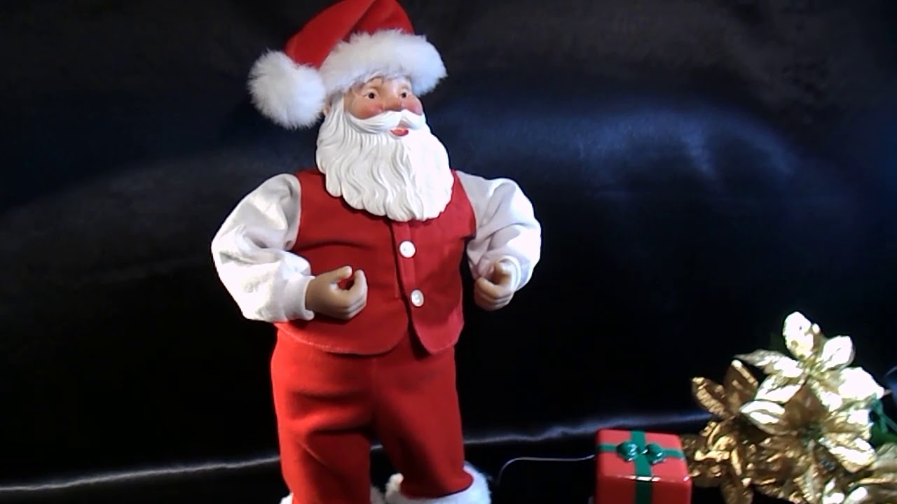 Christmas Radio Shack Rockin' Santa Animated Figure - YouTube