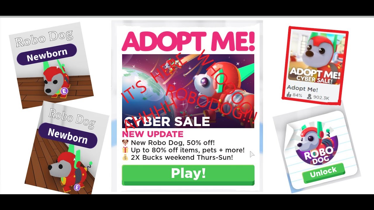ADOPT ME ROBO DOG UPDATE! libbys fun family robo dog + cyber sale ...