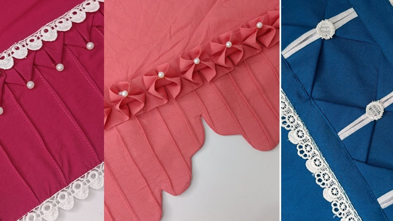 3 Most Beautiful Trouser Bottom Design With Lace Using Sewing Tips And ...