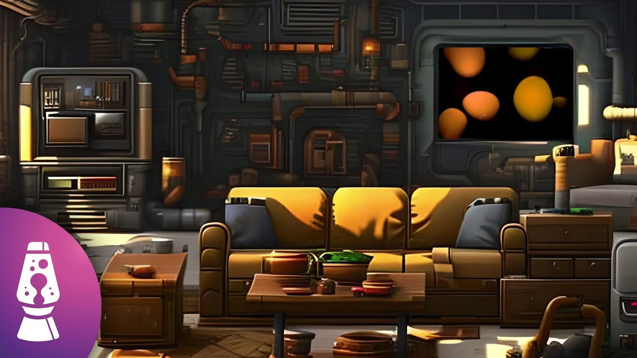 Relaxing Lofi Music with Lava Lamp in Metal Slug Style Living Rooms ...