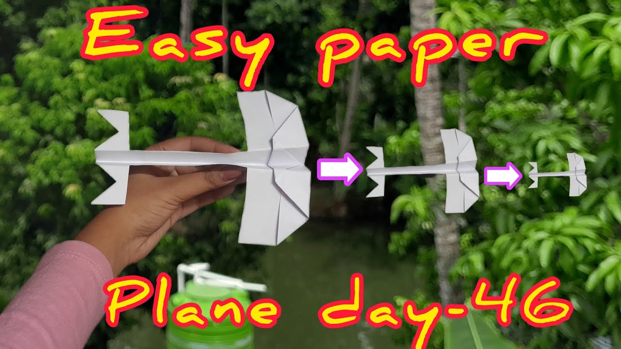 Easy paper plane craft tutorial for kids 😍 day-46|Easy paper craft ...