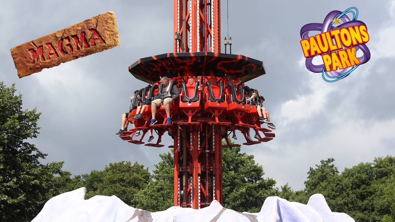 Magma Drop Tower On Ride POV at Paultons Park Home of Peppa Pig World ...