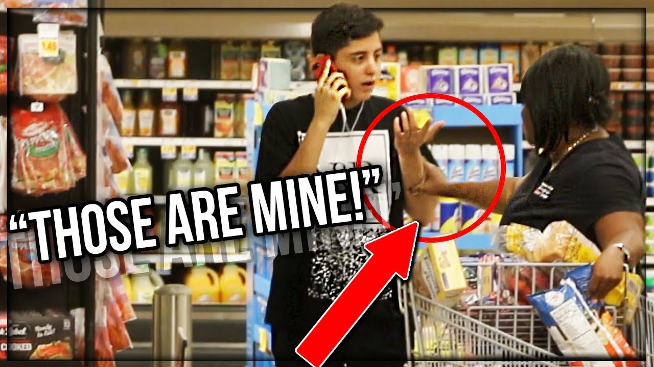 SHOPPING OUT OF PEOPLE'S CARTS PRANK! (PART 2) - YouTube