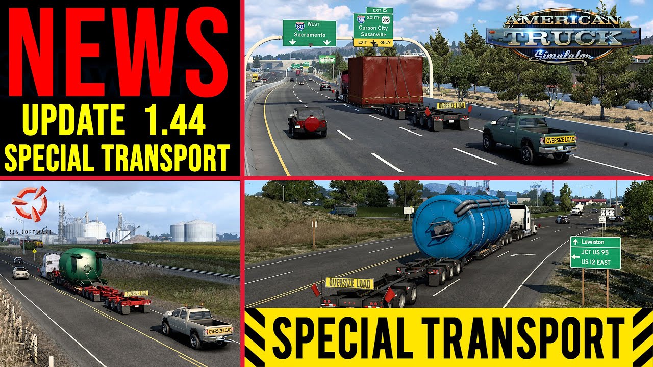ATS Update 1.44 NEWS 🚨 1.44 Special Transport Update ᐅ Spezialtransport ...