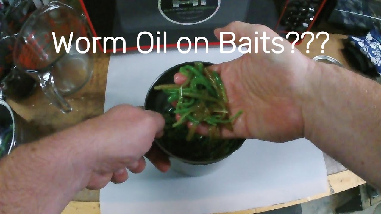 Adding Worm Oil on Baits - YouTube
