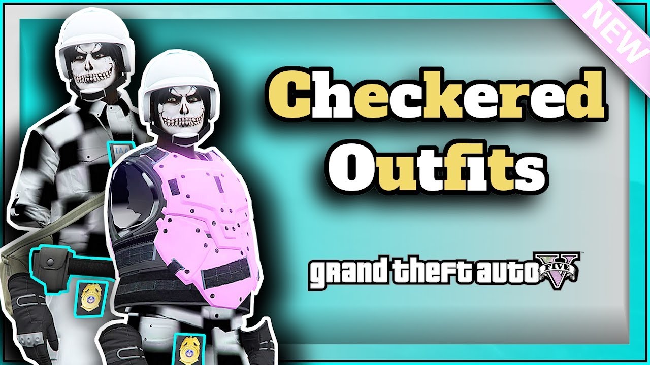 GTA5 I *NEW* 2 CHECKERED Male MODDED Outfits! (TRANSFER + MERGE) Patch ...