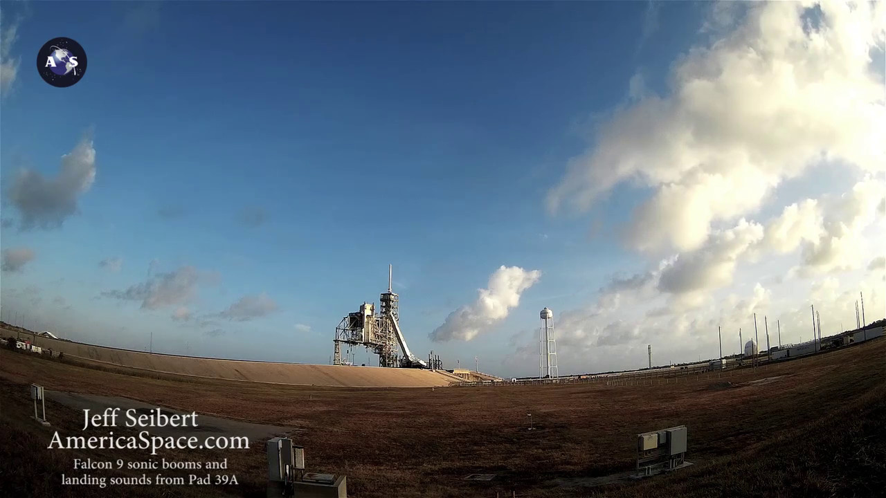 Falcon 9 sonic booms heard from Pad 39A - YouTube