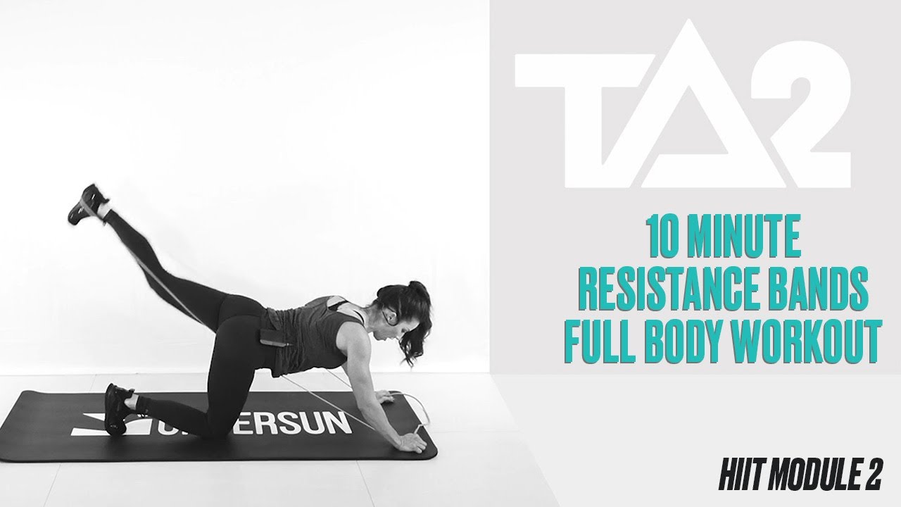 10-Minute Total Body HIIT Workout with Resistance Bands: Mod 2 - YouTube